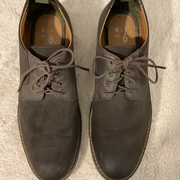 Mix No. 6 | Shoes | Mix No 6 Mens Chocolate Brown Laceup Oxford Shoes ...